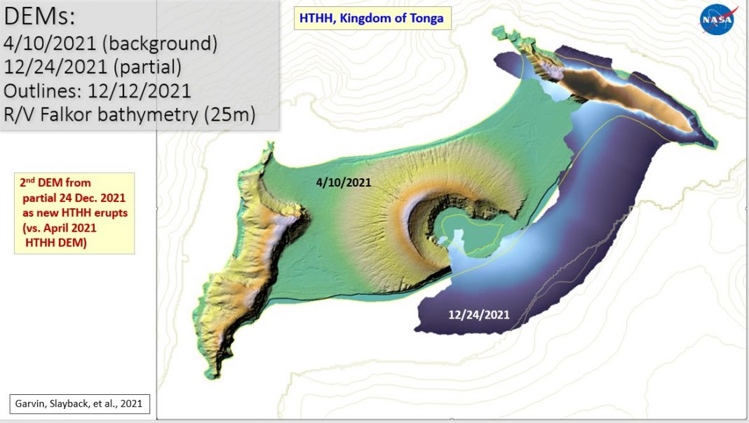 Digitised image shows extent of Hunga Tonga Hunga Ha’apai’s new size ...