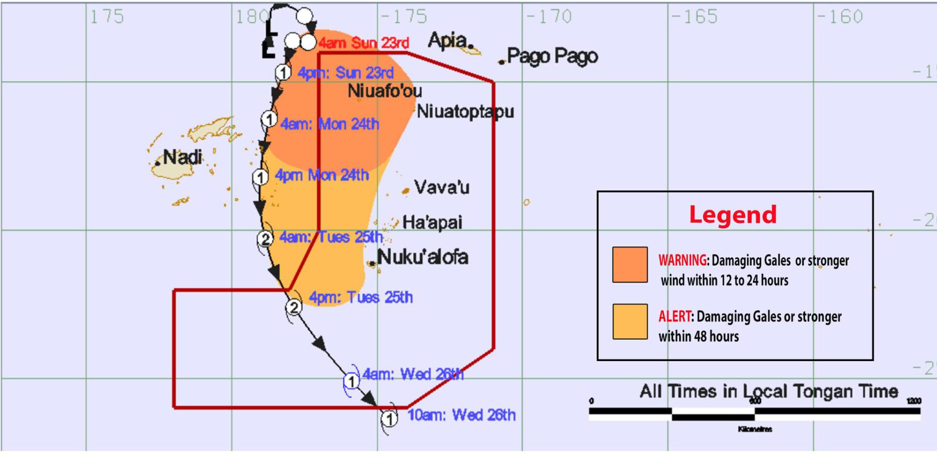 Tropical cyclone warnings for Tonga’s Niua, Ha‘apai, Vava‘u groups ...